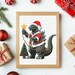 Godzilla Cross Stitch Pattern, Godzilla Christmas Cross Stitch Pattern ...