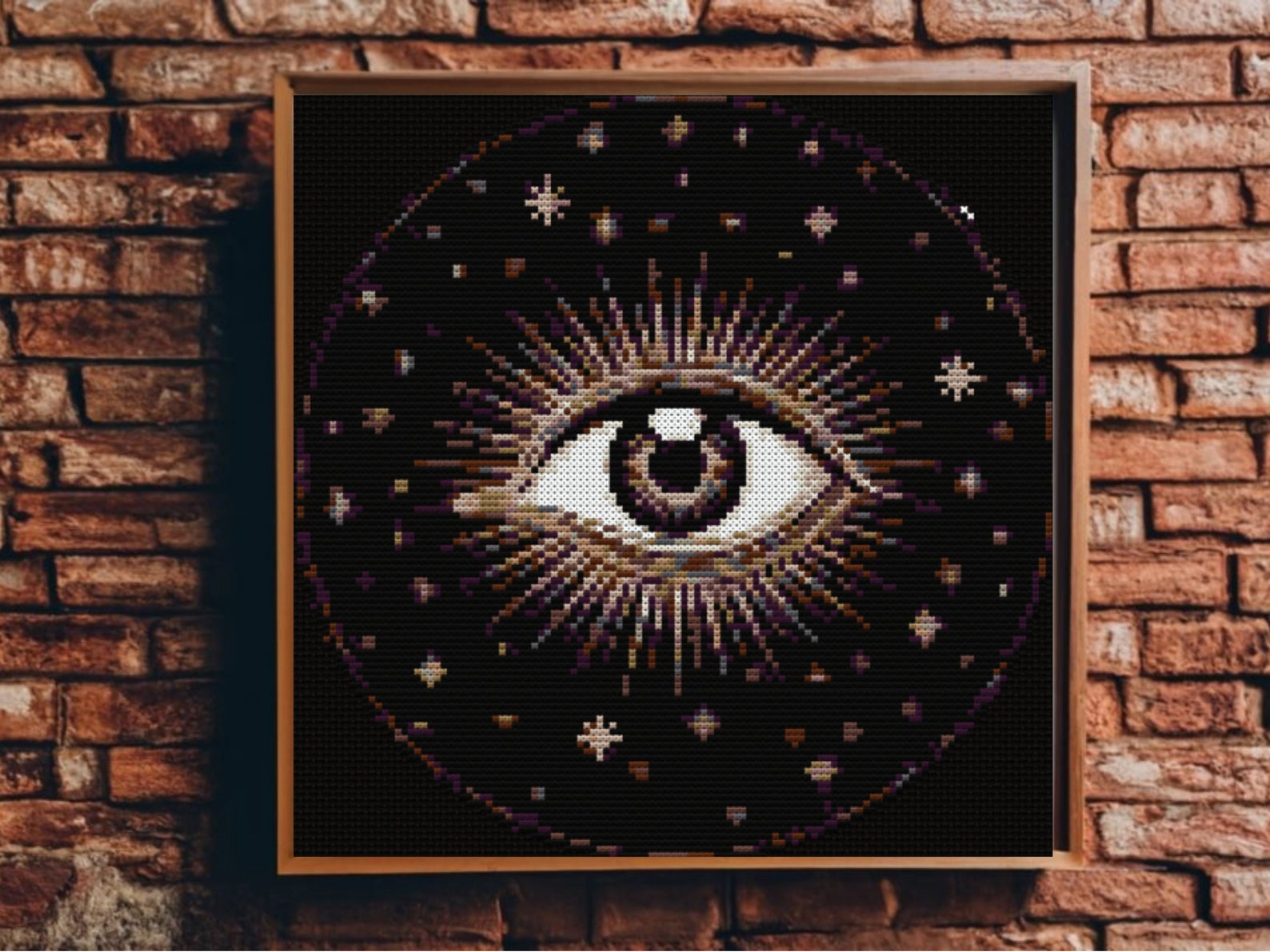 Evil Eye Cross Stitch Pattern, Eye Cross Stitch, House Blessing Cross ...