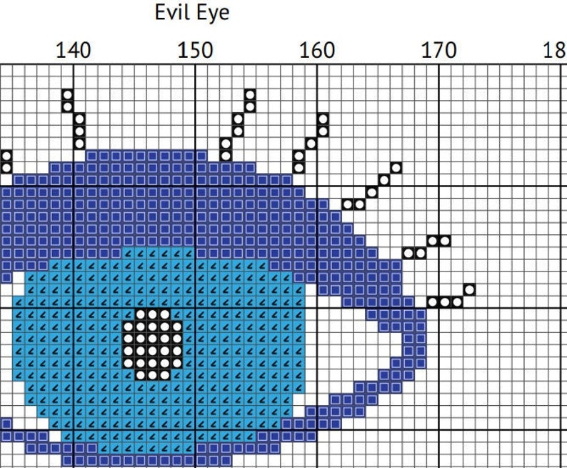 Evil Eye Cross Stitch Pattern, 12 Evil Eye Bundle Set, Eye Cross Stitch ...
