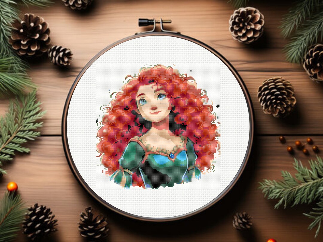 Merida Cross Stitch Pattern, Brave Cross Stitch Pattern Instant ...