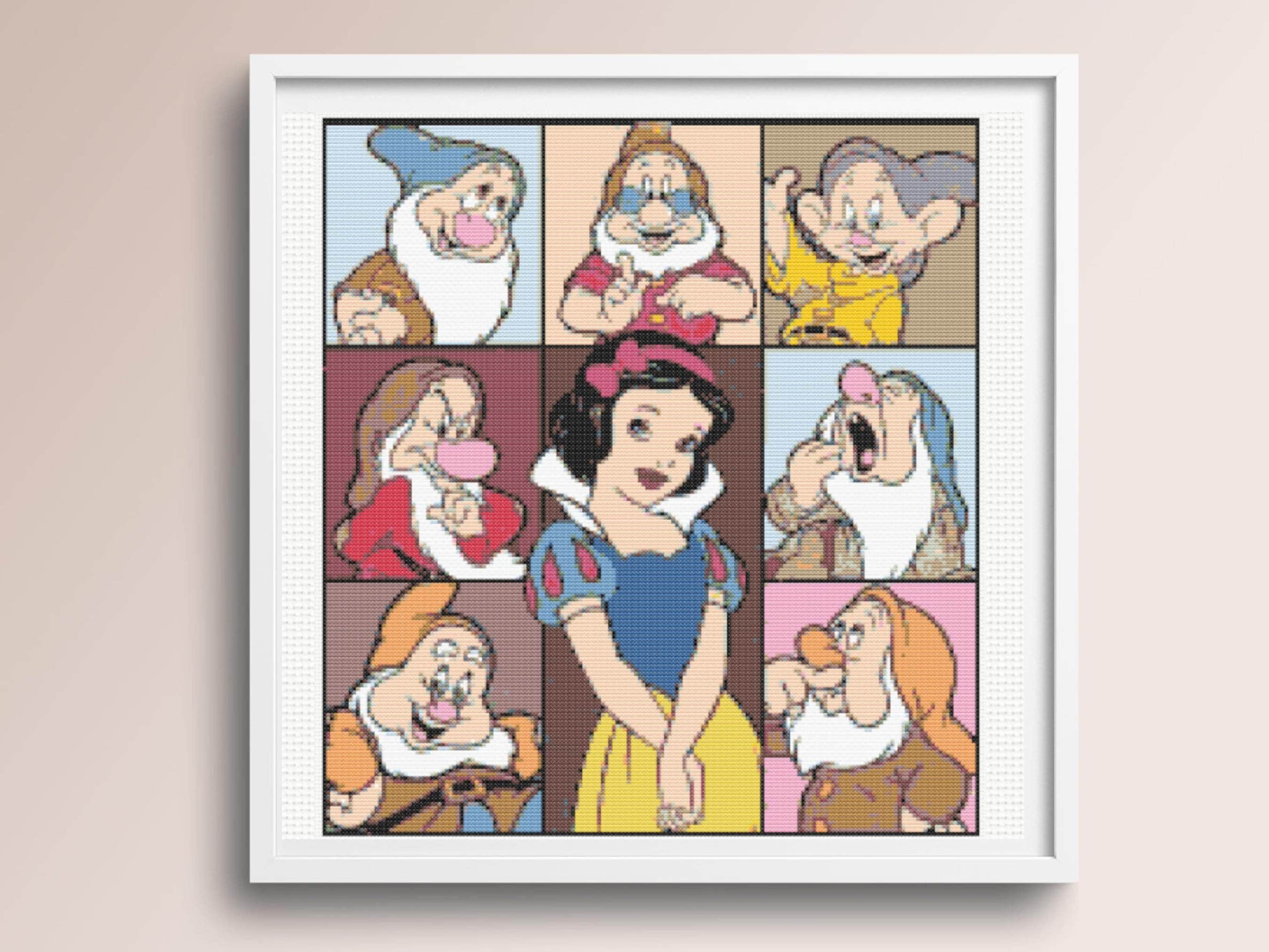 Snow White and Seven Dwarfs Cross Stitch Pattern, Instant Download - Etsy