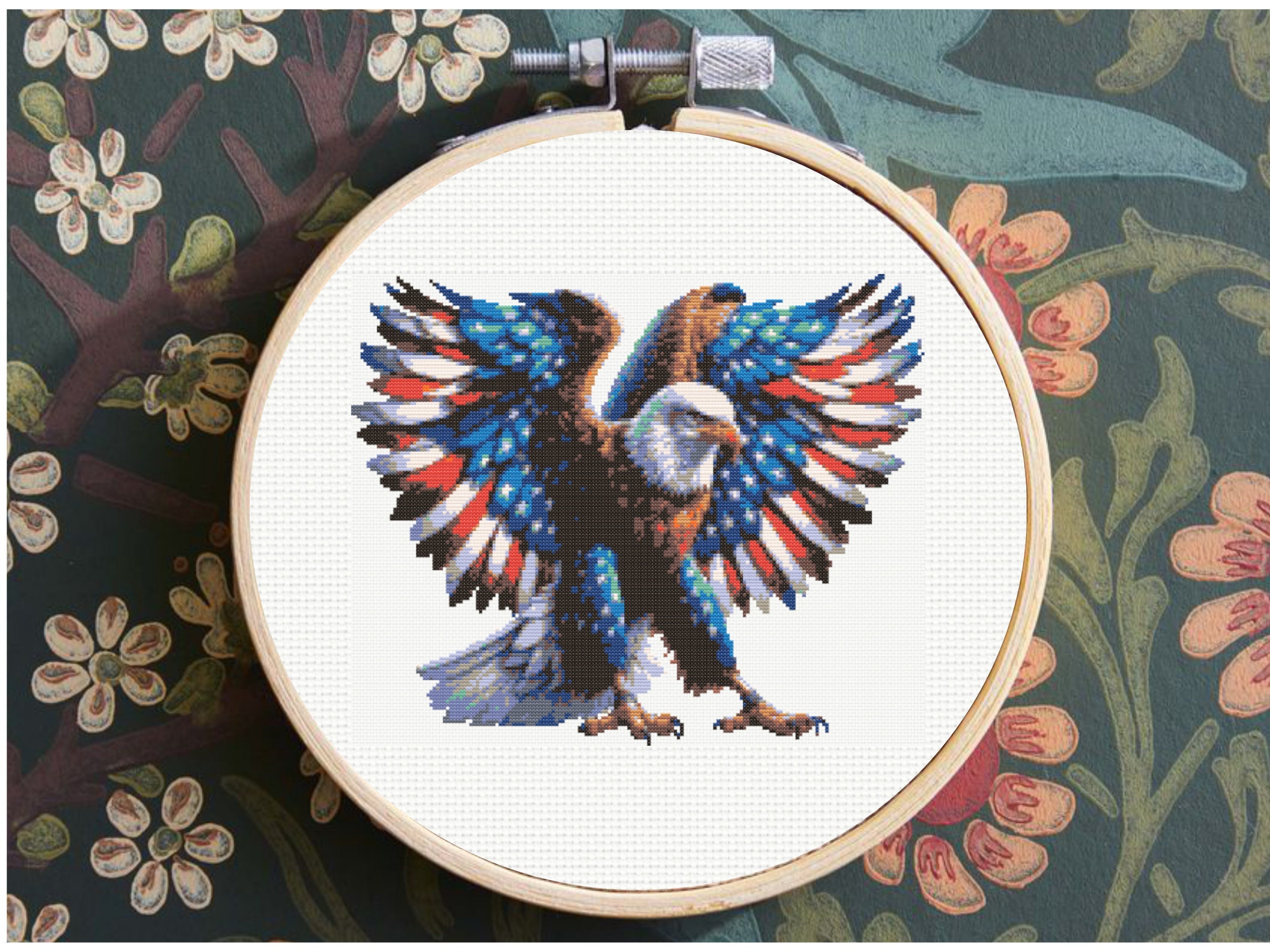 American Eagle Cross Stitch Pattern, Patriotic Cross Stitch Pattern ...