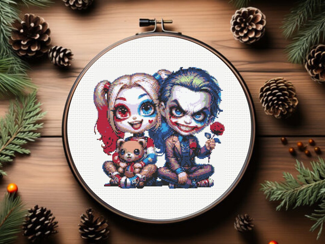Hero Cross Stitch Pattern - Harley Cross Stitch Pattern Joker Cross ...
