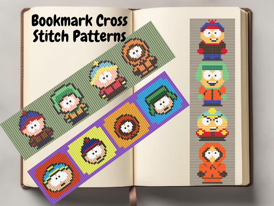 Funny Friends Bookmark Cross Stitch Pattern - Set of 3, Bundle, Instant ...