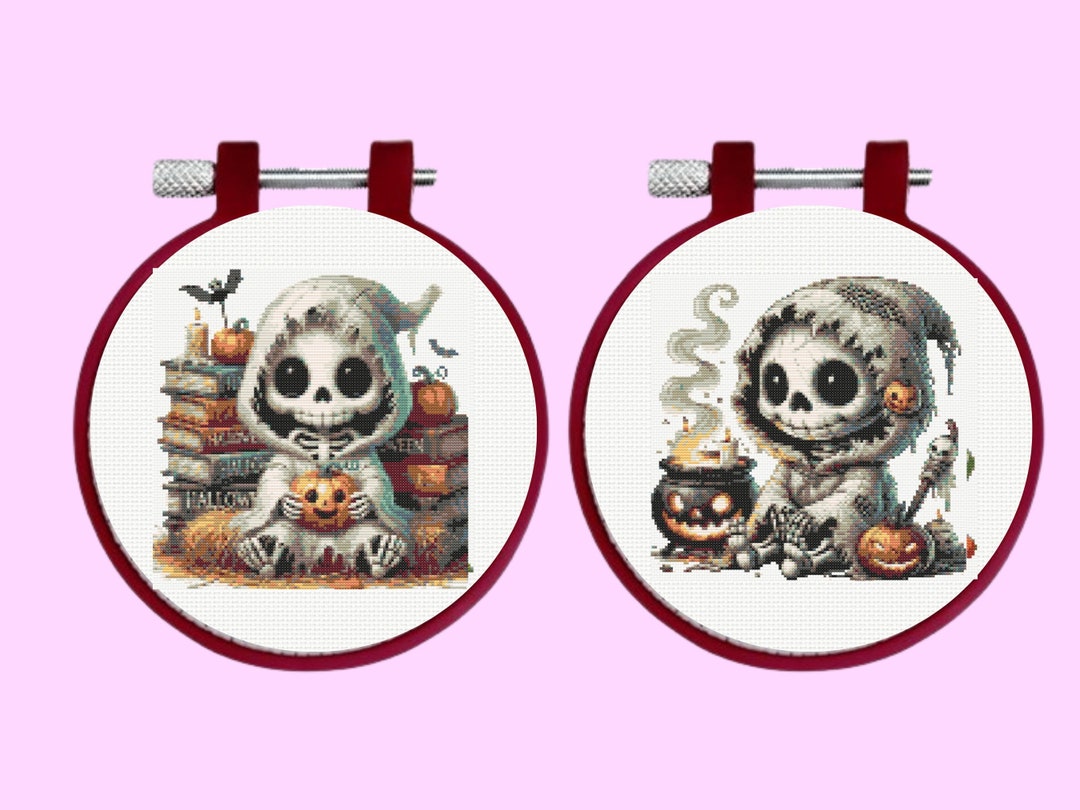Ghost Cross Stitch Pattern, Halloween Cross Stitch Pattern, PDF ...