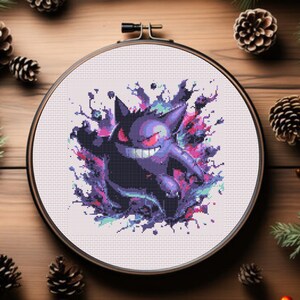 Gengar Cross Stitch Pattern, Instant Download - Etsy Australia