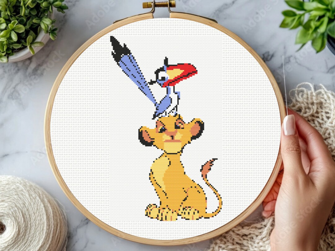 Simba Cross Stitch Pattern -lion King Cross Stitch Pattern, Instant ...
