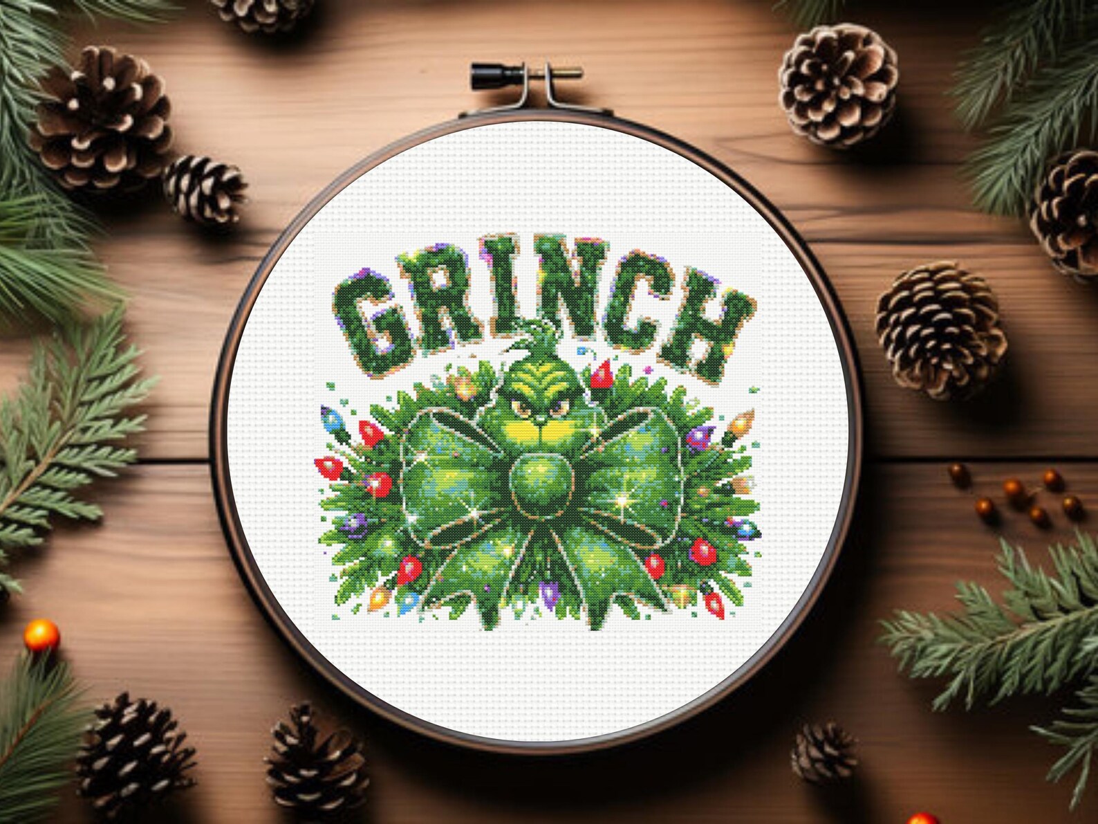 Grinch Cross Stitch Pattern, Christmas Cross Stitch Pattern - Instant ...