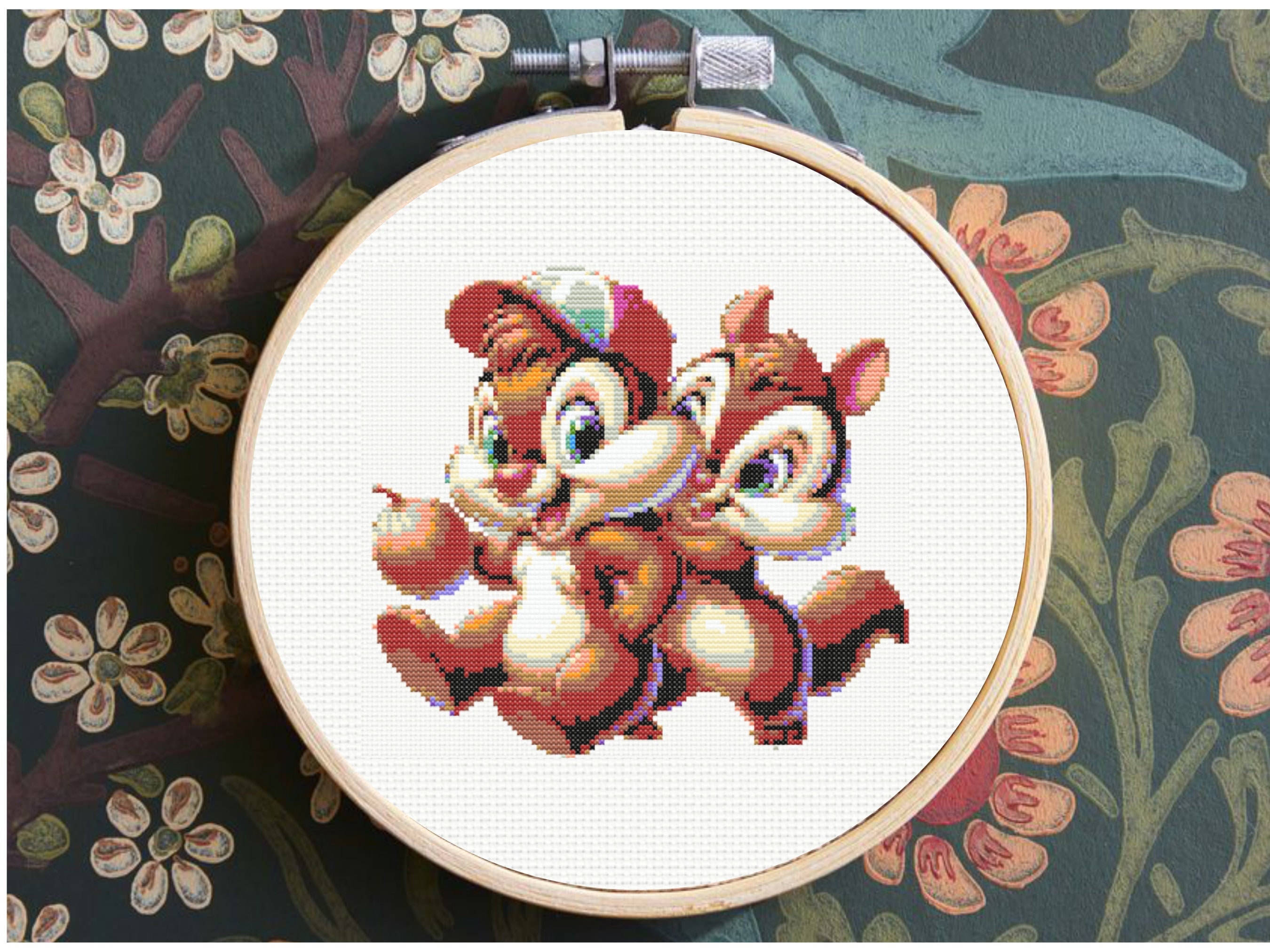 Chip and Dale Cross Stitch Pattern: Chipmunk Brothers Bundle (PDF ...