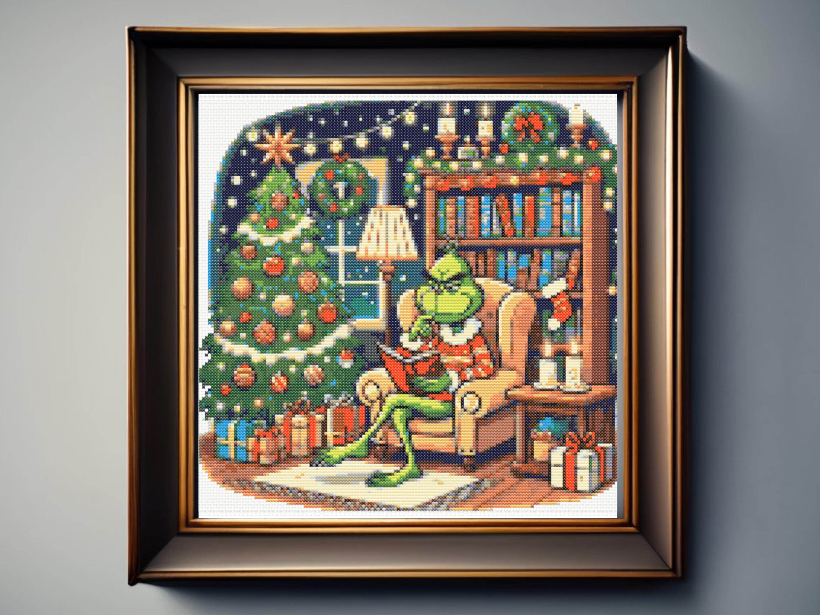 Grinch Cross Stitch Pattern, Christmas Tree Cross Stitch Pattern ...