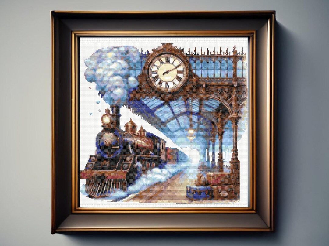 Hogwarts Train Cross Stitch Pattern, Wizard Train Station Cross Stitch Pattern, Instant Download ...