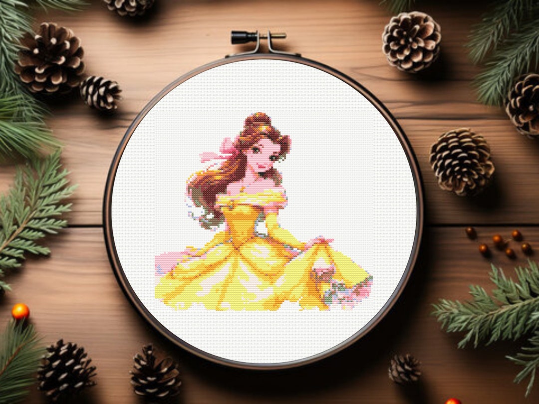 Belle Cross Stitch Pattern, Princess Belle Cross Stitch Pattern ...