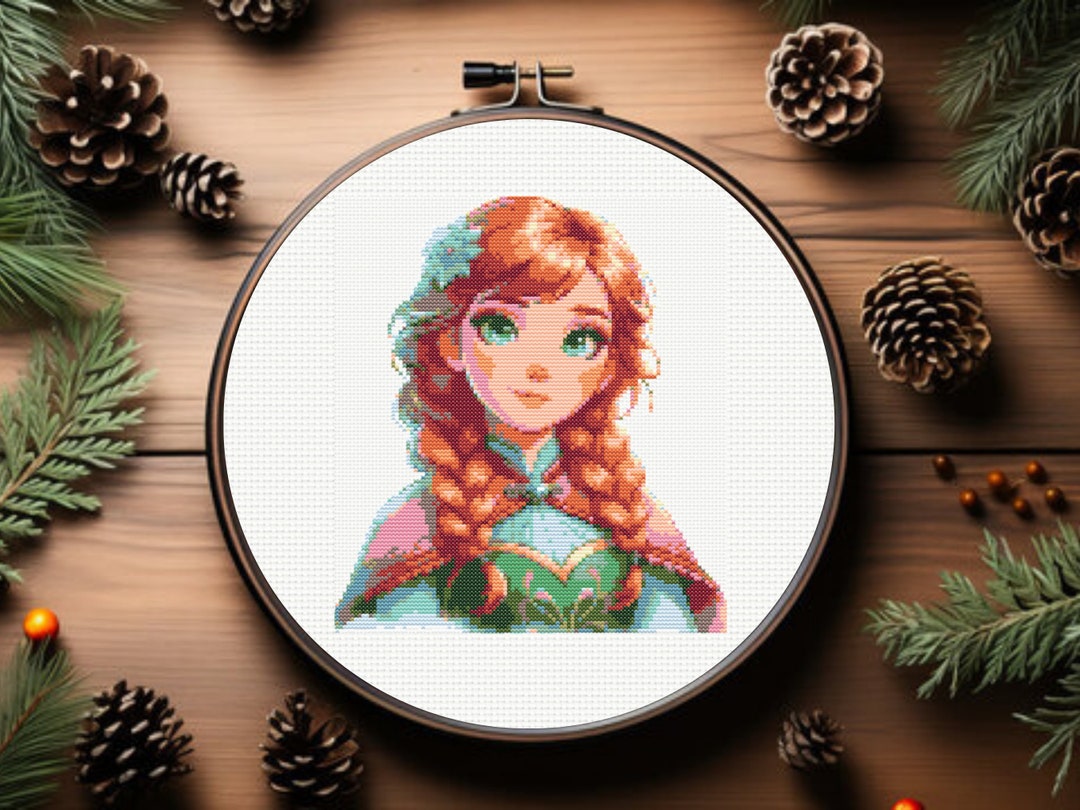 Anna Cross Stitch Pattern, Princess Cross Stitch Pattern - Instant ...