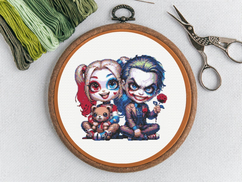 Hero Cross Stitch Pattern - Harley Cross Stitch Pattern Joker Cross ...