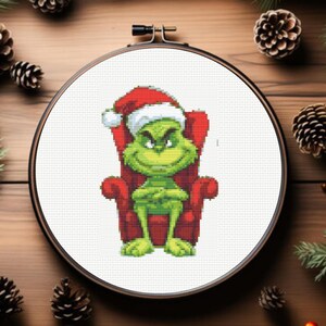 Grinch Cross Stitch Pattern, Set of 12 Grinch Cross Stitch Patterns ...