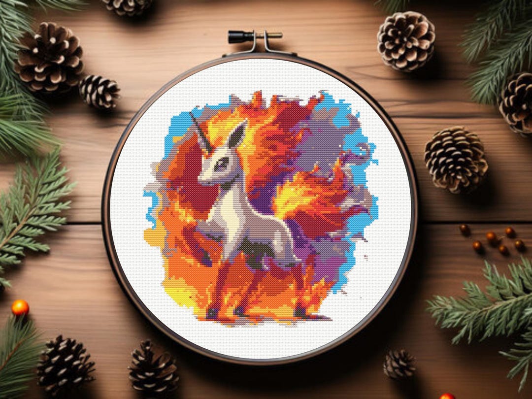 Ponyta Cross Stitch Pattern, Pokemon Cross Stitch Pattern, Instant ...