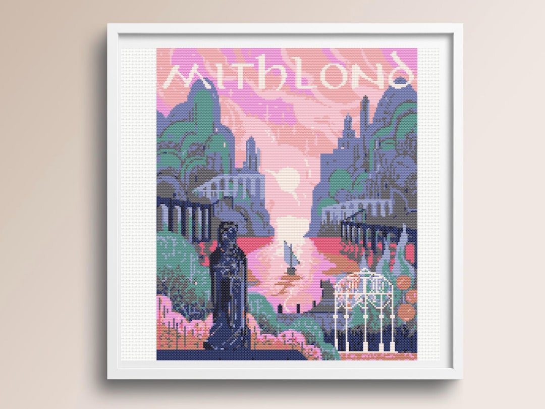 Mithlond Cross Stitch Pattern, Fantasy Earth Cross Stitch Pattern ...
