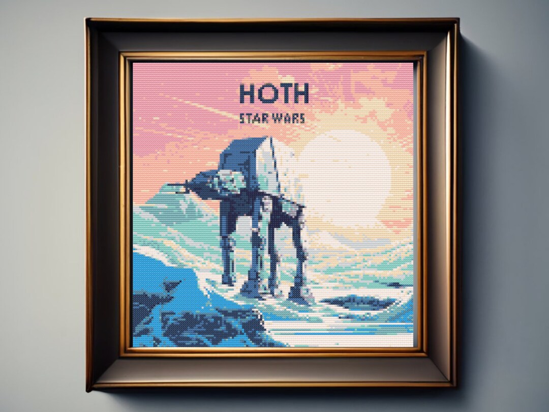 Star Wars Planet Cross Stitch Pattern, Hoth Cross Stitch Pattern ...