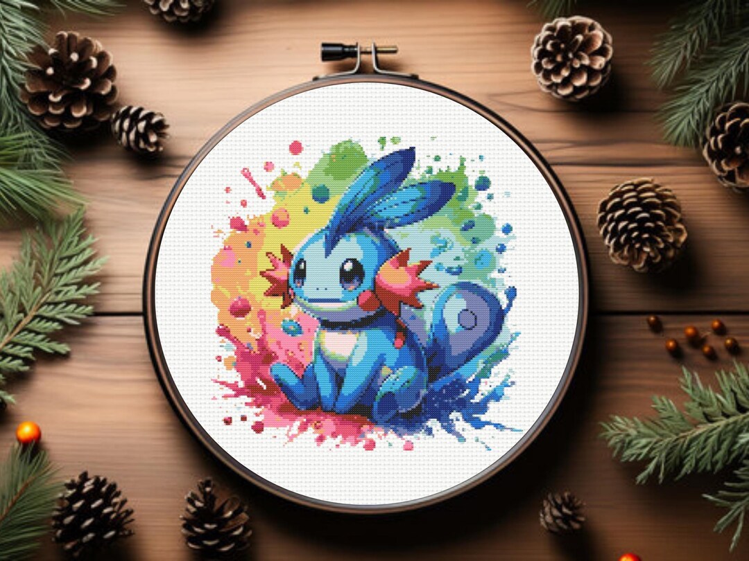 Lucario Cross Stitch Pattern, Pokemon Cross Stitch Pattern, Instant ...