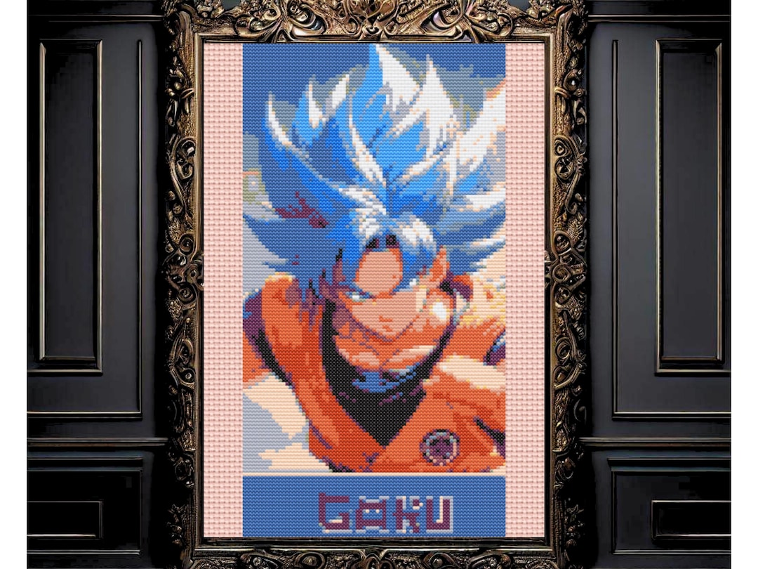 Goku Cross Stitch Pattern, Cross Stitch Pattern, Instant Download - Etsy