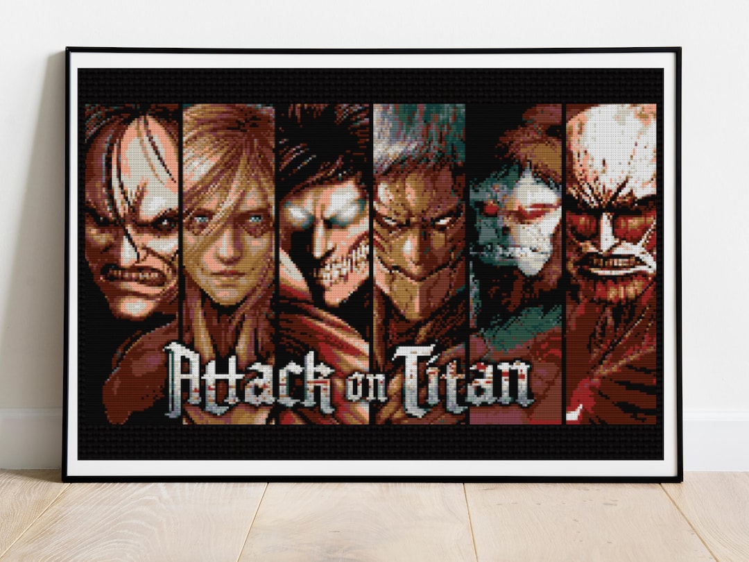 Attack on Titan Cross Stitch Pattern, Anime Cross Stitch, Instant ...