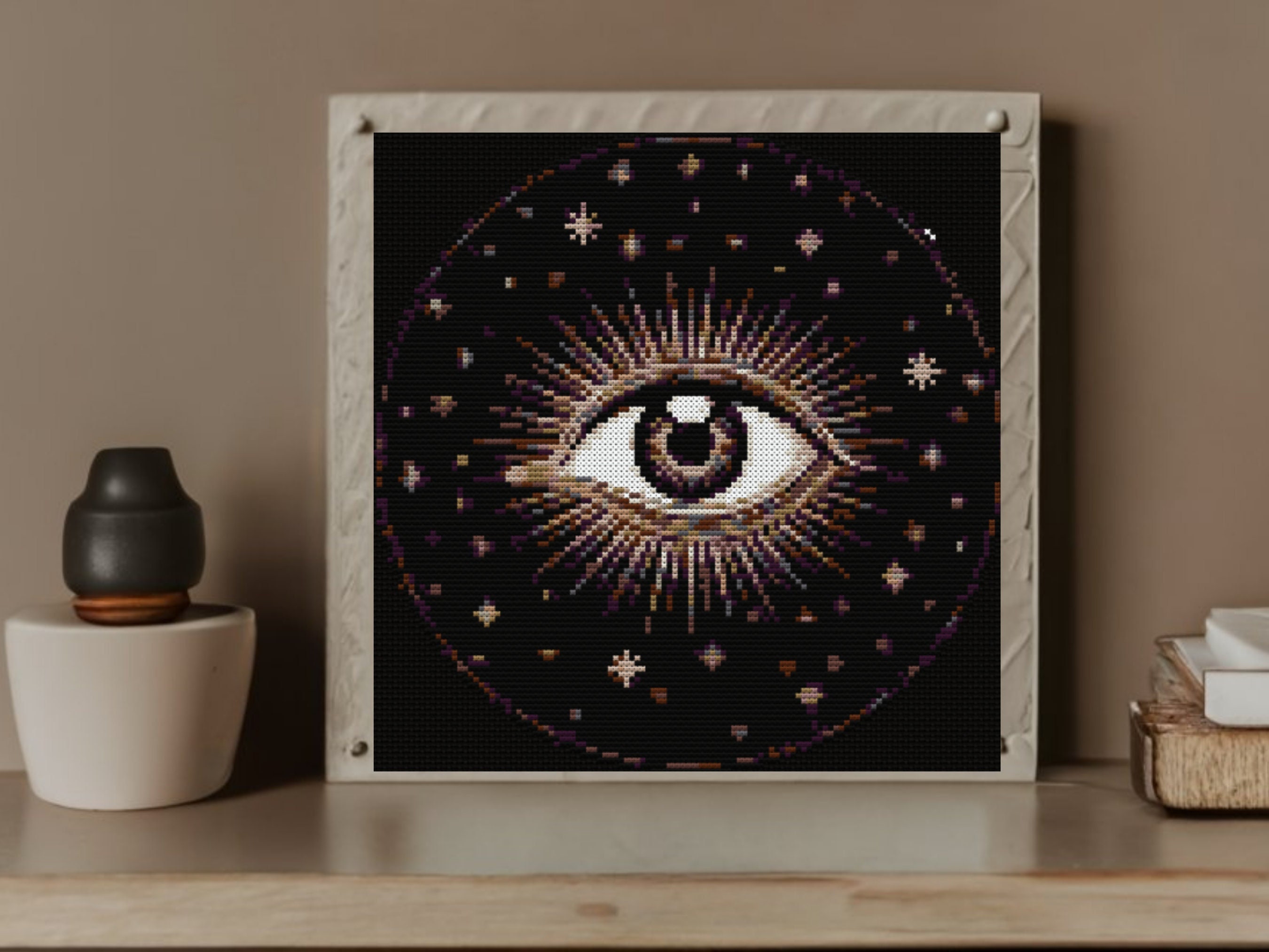 Evil Eye Cross Stitch Pattern, Eye Cross Stitch, House Blessing Cross ...