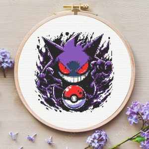 Gengar Cross Stitch Pattern, Instant Download - Etsy