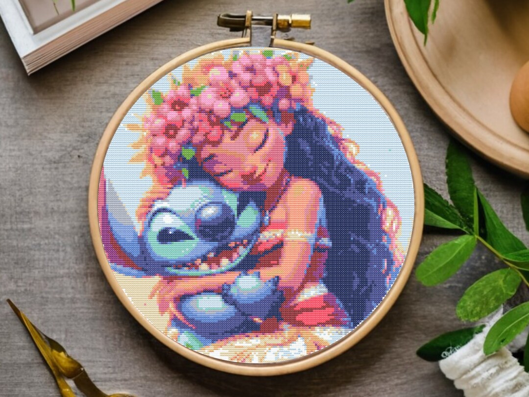 Moana and Stitch Cross Stitch Pattern, Princess Moana Cross Stitch ...