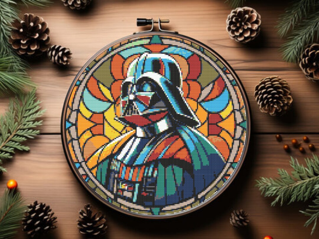 Darth Vader Cross Stitch Pattern, Stqr Wars Cross Stitch Pattern, Dark ...