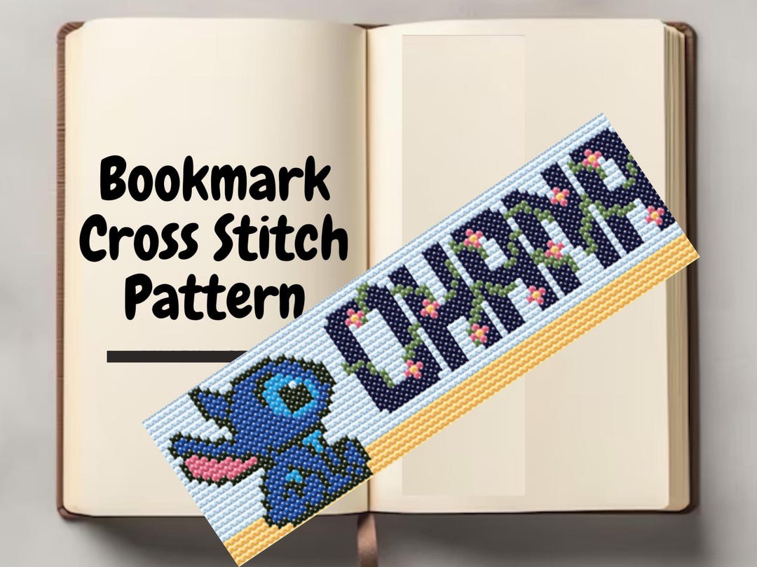 Stitch Bookmark Cross Stitch Pattern - Ohana Cross Stitch Pattern ...