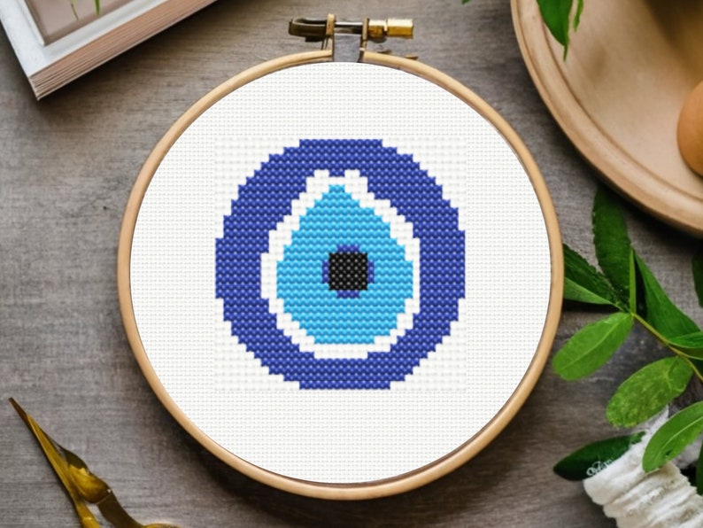 Evil Eye Cross Stitch Pattern, 12 Evil Eye Bundle Set, Eye Cross Stitch ...