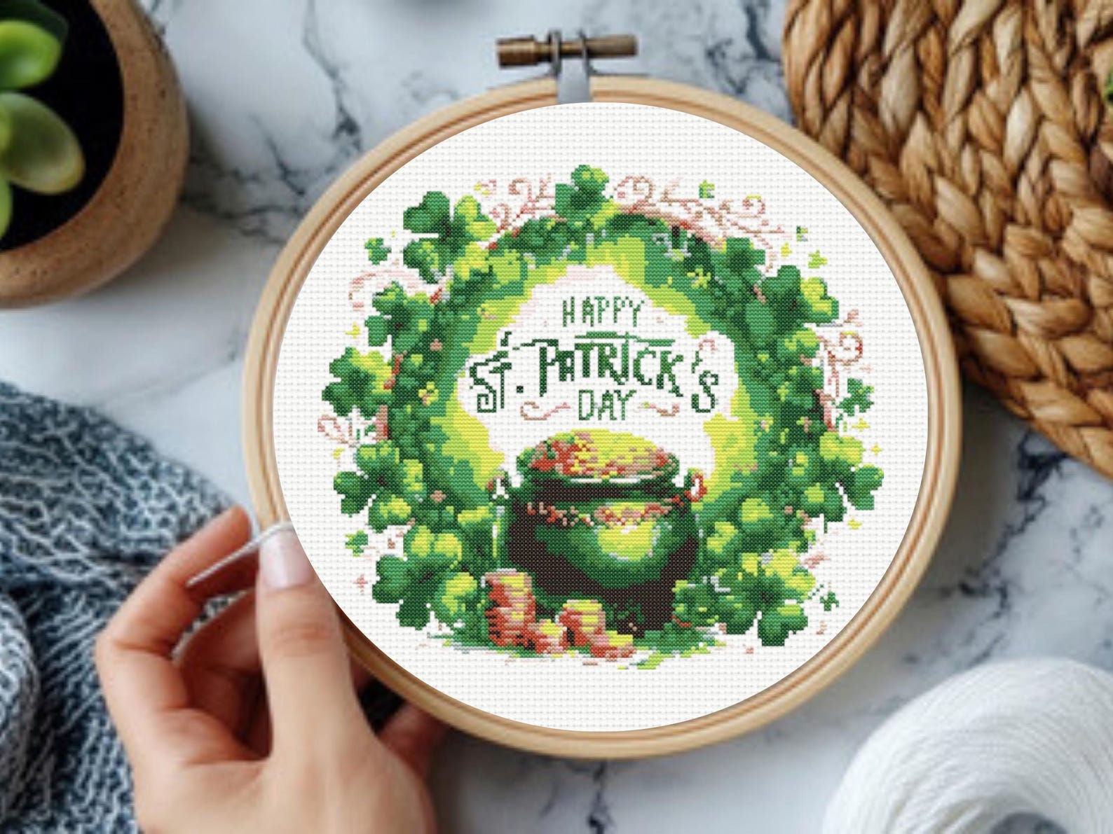 Saint Patricks Day Cross Stitch Pattern Instant Download Etsy