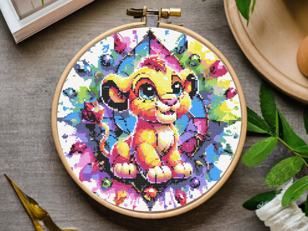Simba Cross Stitch Pattern - Lion King Cross Stitch Pattern, Instant ...