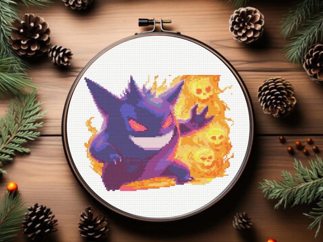 Gengar Cross Stitch Pattern, Instant Download - Etsy