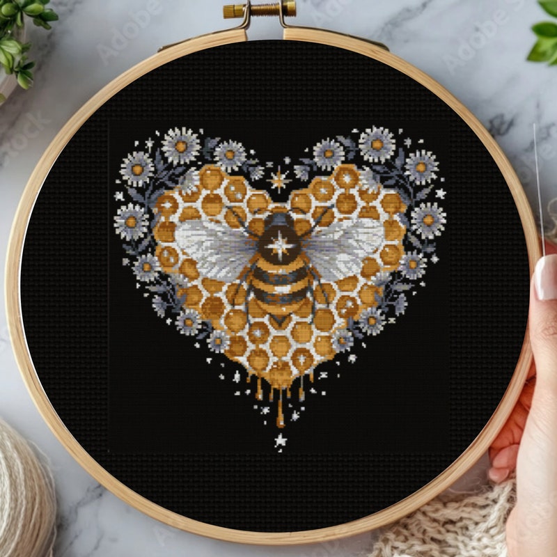 Bee Cross Stitch - Etsy