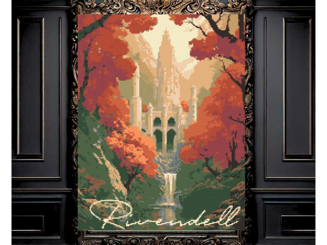 Rivendell Cross Stitch Pattern, Middle Earth Cross Stitch Pattern ...