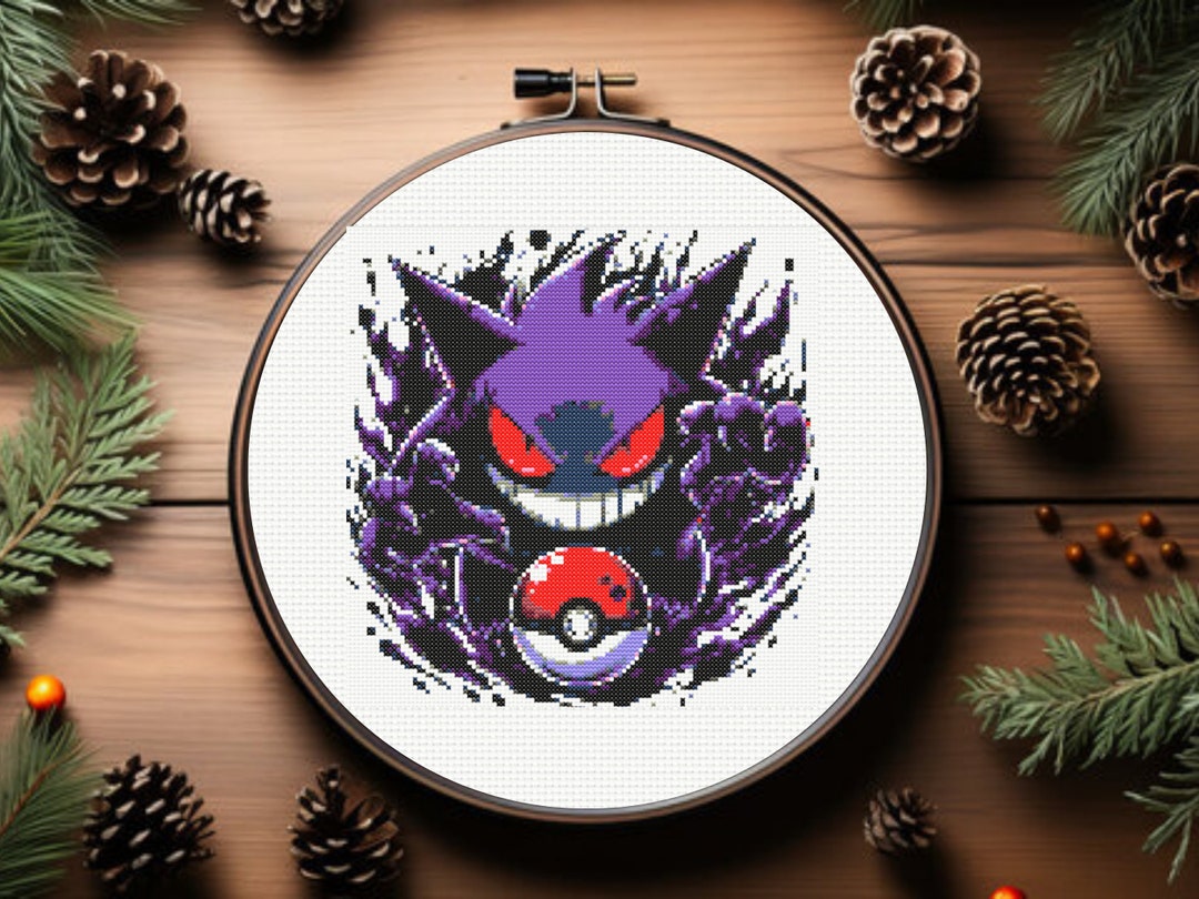 Gengar Cross Stitch Pattern, Instant Download - Etsy