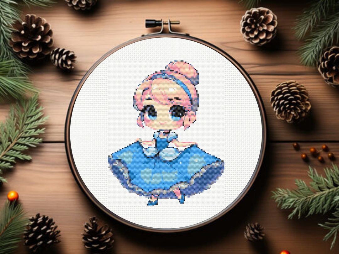 Cinderella Cross Stitch Pattern, Princess Cross Stitch Pattern ...