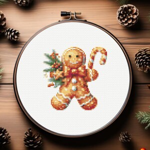 Gingerbread Man Cross Stitch Pattern, Set of 15 Gingerbread Men Cross ...