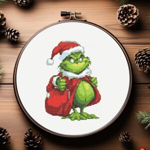 Grinch Cross Stitch Pattern, Set of 12 Grinch Cross Stitch Patterns ...
