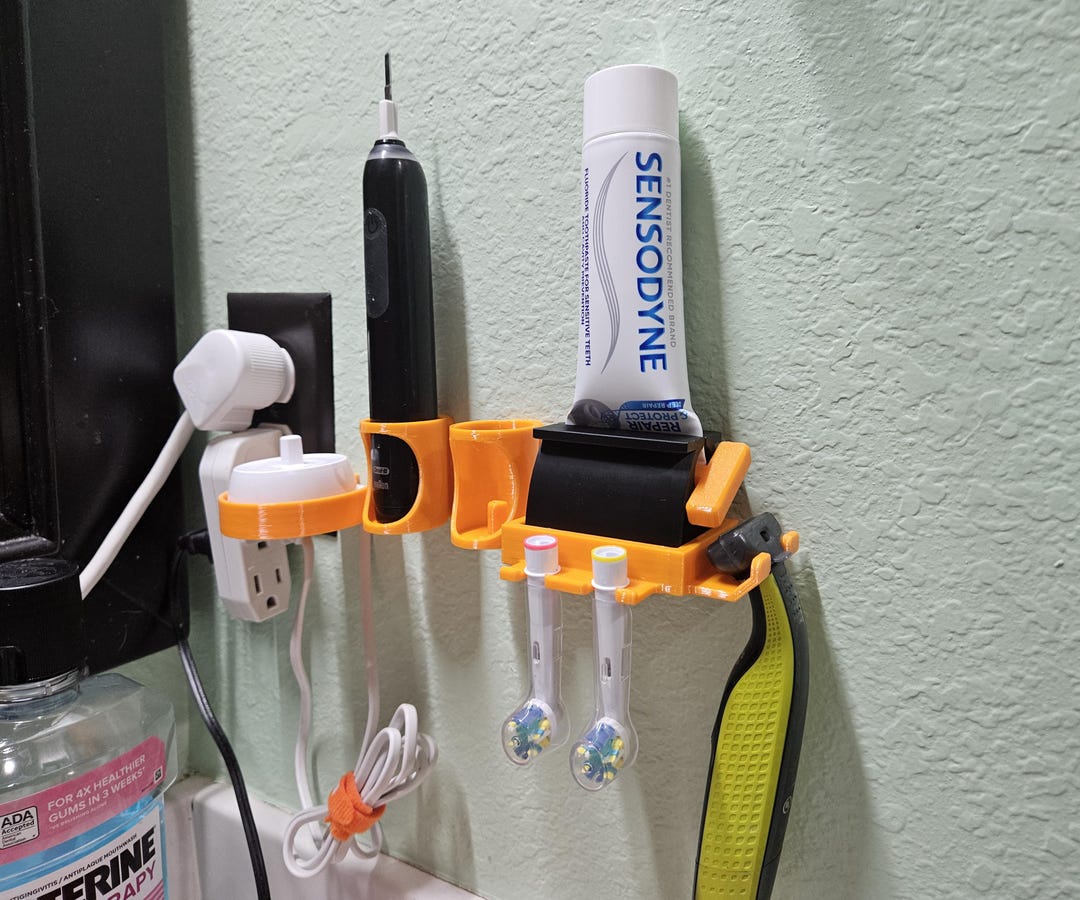 Oral B Wall Mount Toothbrush, Toothpaste, Razor Holder - Etsy