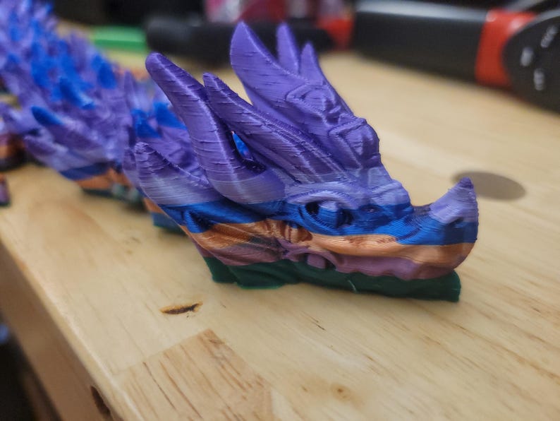 3D Printed Multicolor Dragon - Etsy