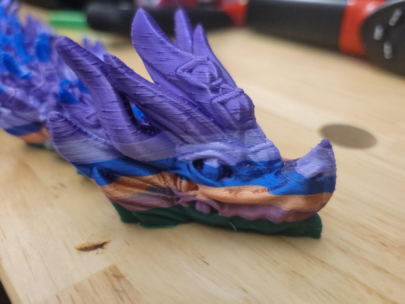 3D Printed Multicolor Dragon - Etsy