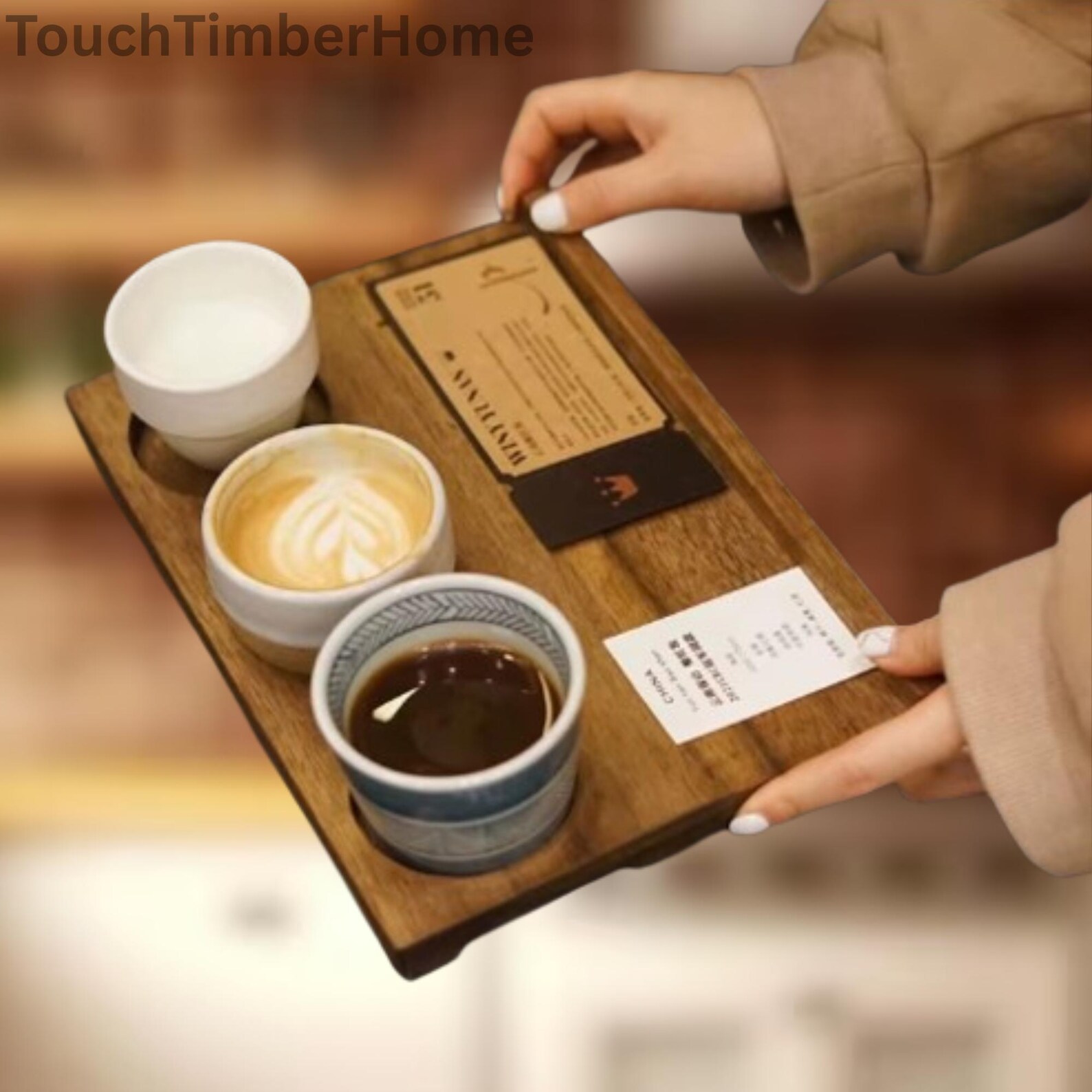 Solid Wood Beer Flight Sampler Tray – Rustic Tasting Board for Beer ...