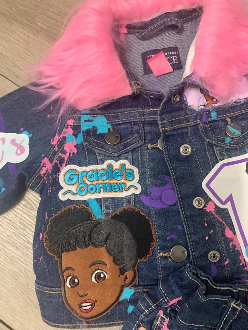 Custom Denim Jean Set W/fur - Etsy