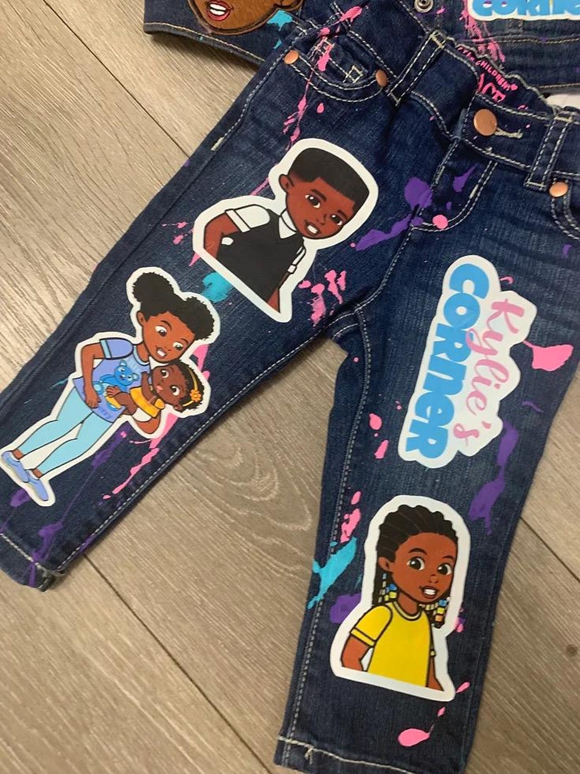 Custom Denim Jean Set W/fur - Etsy