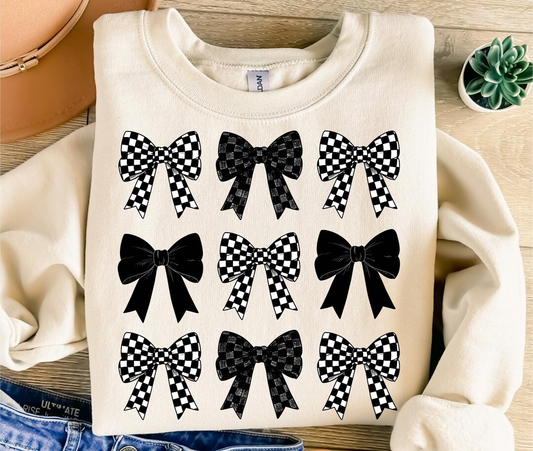 Racing Bow PNG, Checkered Flag Bow, Racing Png for Sublimation, Race ...