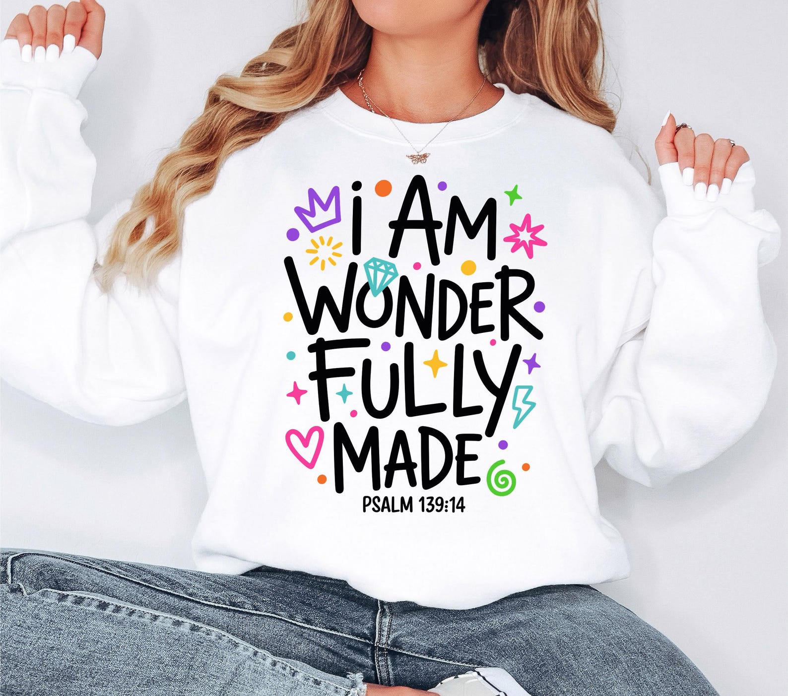 I Am Wonderfully Made SVG, Psalm 139 14 Christian SVG, Kids Religious ...