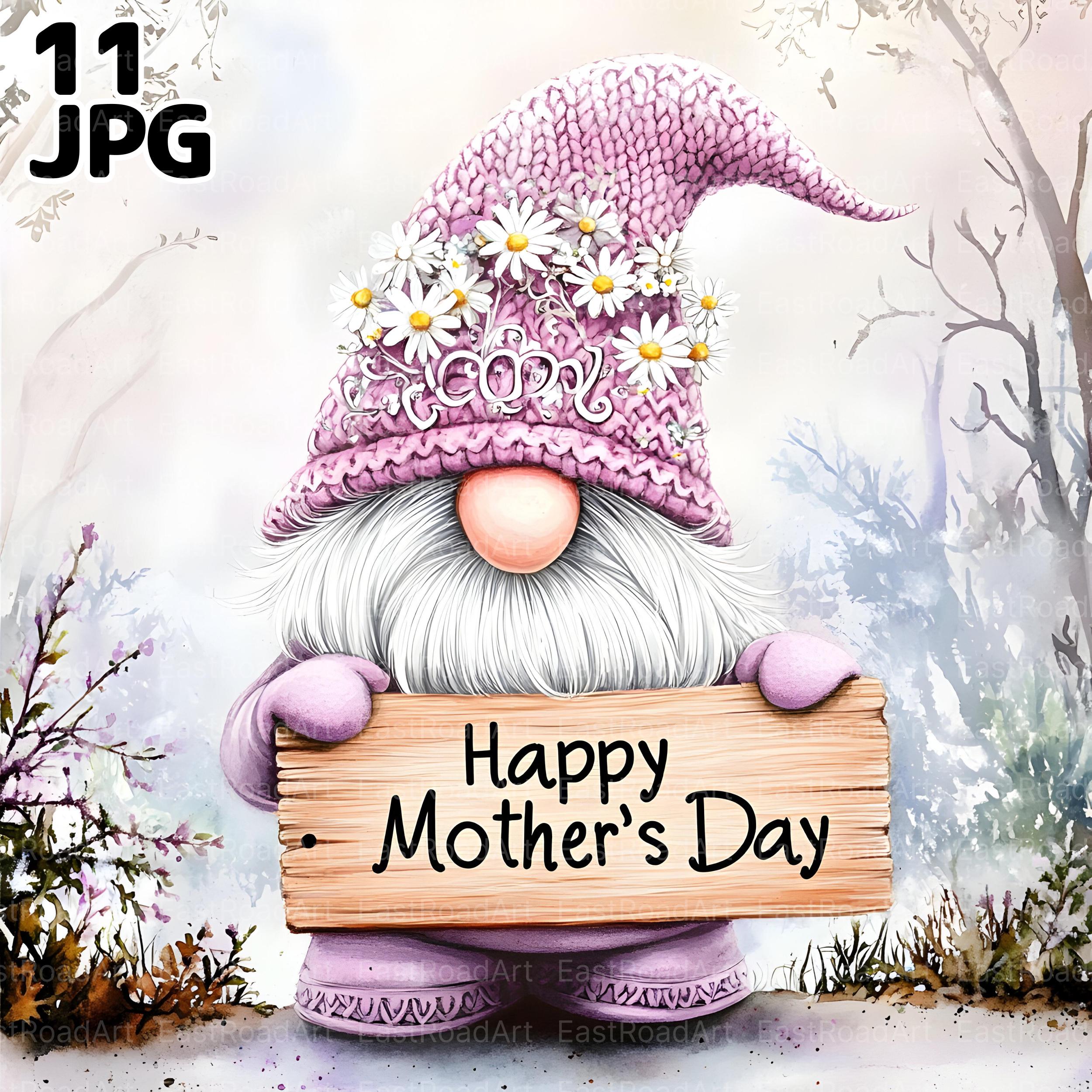 11 Mother's Day Gnomes Clipart, Mother's Day Clipart, Mother's Day Card ...