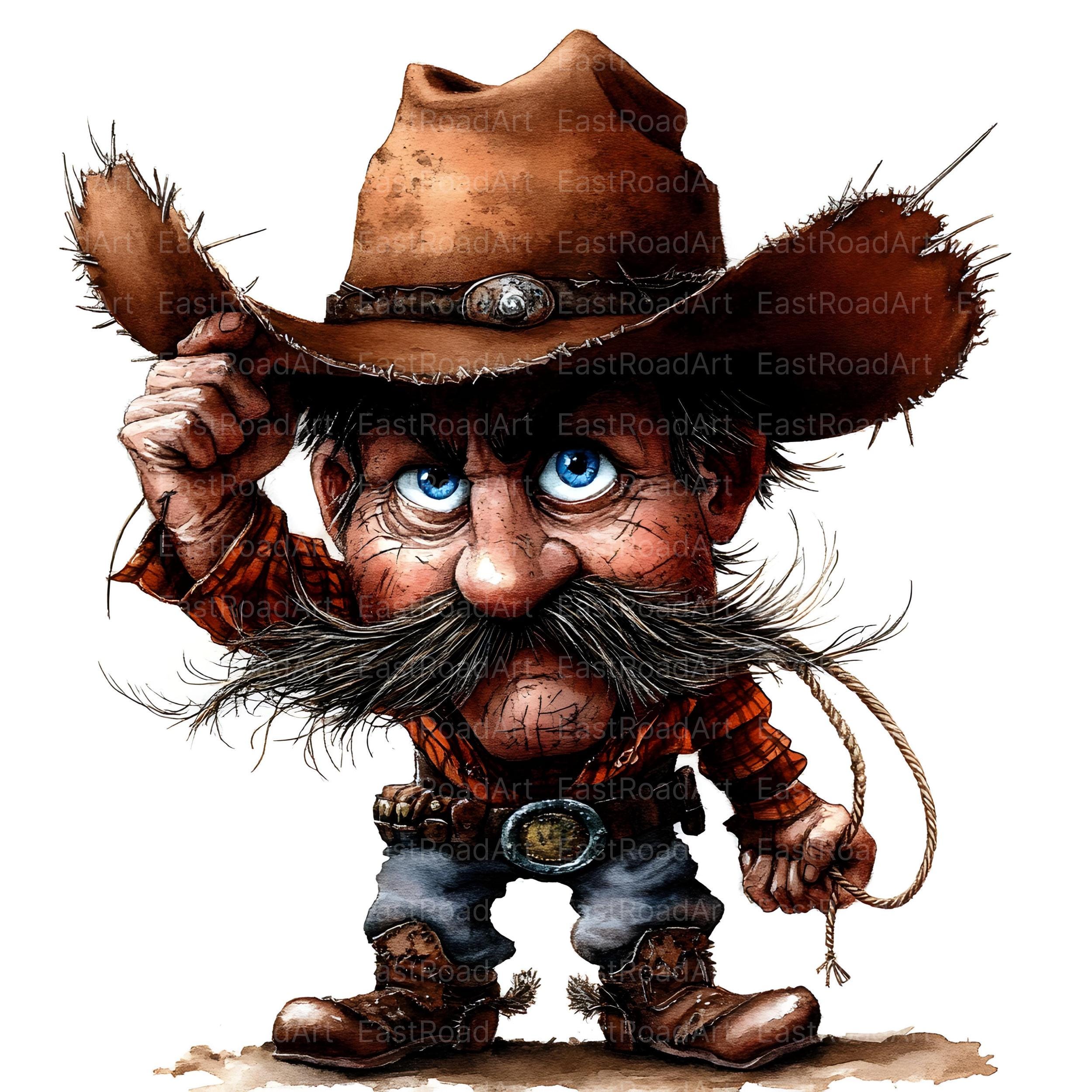 14 Funny Cowboy Old Man, Comics Western Elderly Grandpa, Cowboy Clipart ...